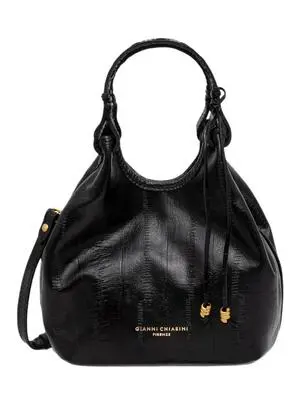 GIANNI CHIARINI Small Dua Panelled Leather Tote Bag - Black