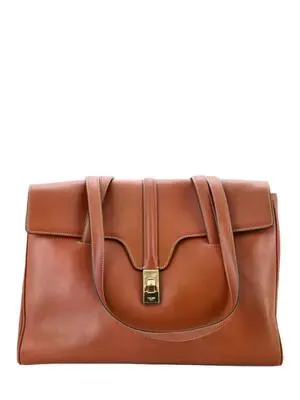 Celine Soft 16 Bag Smooth Calfskin Medium Shoulder Bag - Brown