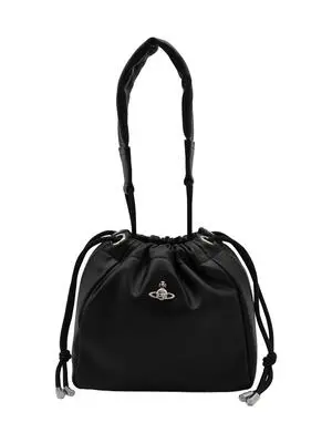 VIVIENNE WESTWOOD Hilary Grained Faux Leather Bag - Black