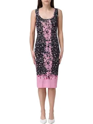 Versace Printed Jersey Midi Dress - Red