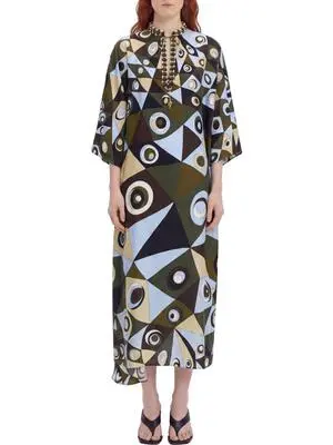 Emilio Pucci Printed Silk Midi Dress - Multicolor