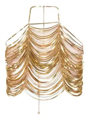 Cult Gaia Kye Halterneck Top - Gold