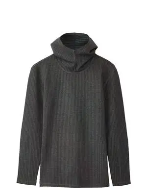 Liam Hodges Pinstripe-pattern Hoodie - Grey