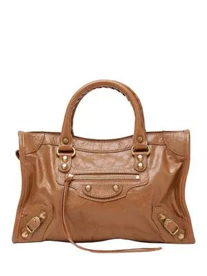 Balenciaga Le City Arena Leather Bag - Brown