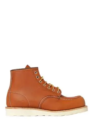 Red Wing Moc Toe Lace-up Calfskin Boots - Leather