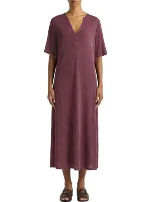 Momoni Lurex Jersey Midi Dress - Violet