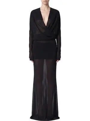 ENTIRE STUDIOS Long Slim Fit Evening Gown - Black