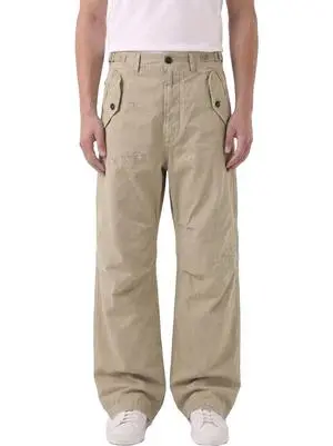 Dsquared2 Cotton Wide Leg Trousers - Sand