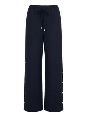 EXQUISE Chevi Pants Navy Blue - Black