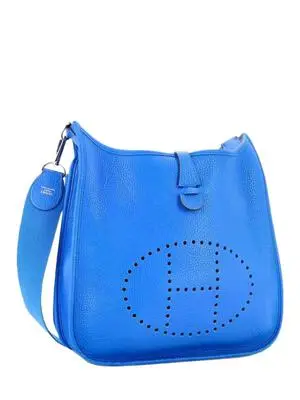 Hermès Evelyne Bag Gen Iii Clemence Pm Crossbody Bag Blue