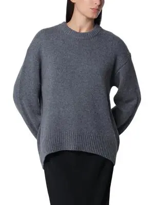 LISA YANG Noor Cashmere Crewneck Sweater - Grey