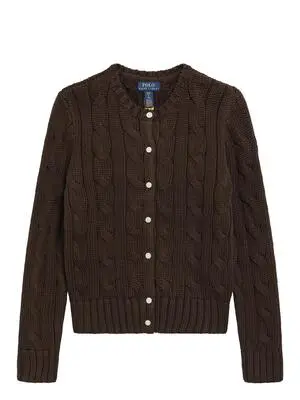 Polo Ralph Lauren Cotton Cable-knit Cardigan - Brown
