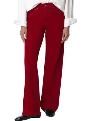 AMI Paris Ruby Cotton Twill Jeans - Red