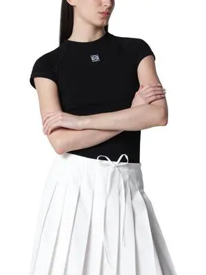 Loewe Black Small-fit Cotton-blend T-shirt Black