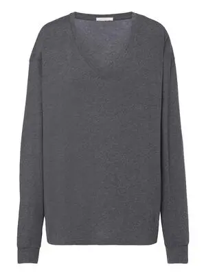 THE ROW Birket Cotton Sweater - Grey