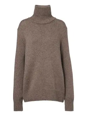 THE ROW Plira Cashmere Turtleneck Sweater - Grey