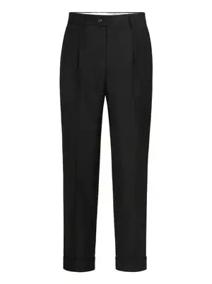 Brunello Cucinelli Super 150s Virgin Wool Batavia Trousers - Black