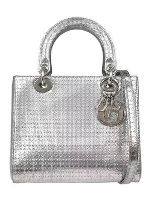 Dior 2015 Lady Two-way Handbag - Silver