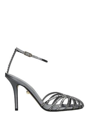ALEVI MILANO Penelope 95 Heeled Satin Pumps - Grey