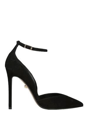 ALEVI MILANO Camilla 110 Suede Heeled Courts - Black