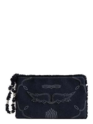 Zadig&Voltaire Angel Western Denim Pouch - Silent