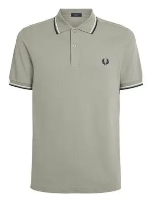 Fred Perry Cotton Twin Tipped Polo Shirt - Green