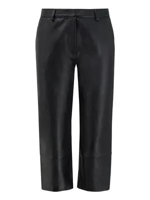THE FRANKIE SHOP Lior Capri Leather Trousers - Black