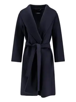 Max Mara Messi Virgin Wool Coat - Black