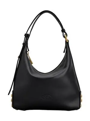 TOD'S Mini Bag Metal Dots Leather Shoulder Bag - Black