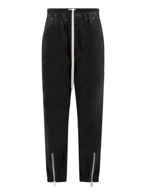 Rick Owens Tecuatl Track Cotton Blend Pants - Black