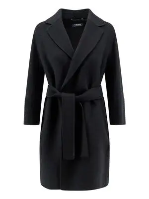 Max Mara Arona Virgin Wool Coat - Black