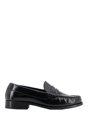 ALOHAS Rivet Leather Loafers - Black