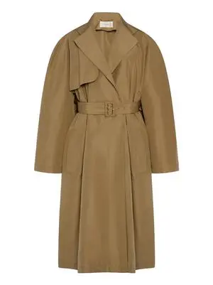 THE ROW Amapola Ultrafine Silk Trench Coat - Beige