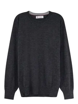 Brunello Cucinelli Cashmere And Silk Sweater - Grey