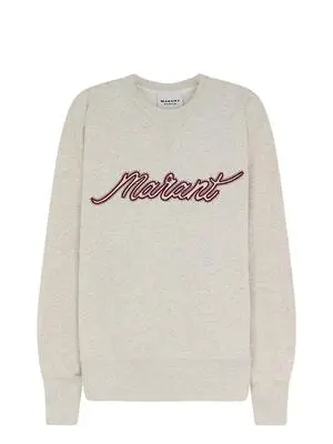 MARANT ETOILE Embroidered Sweatshirt - Beige