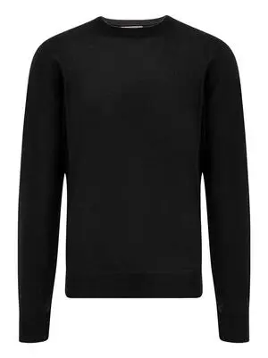 Brunello Cucinelli Cashmere Silk Crew Neck Sweater - Black