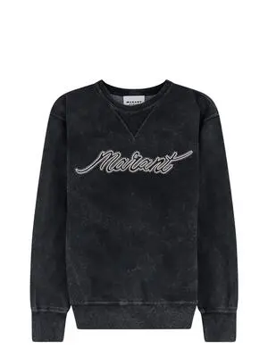 MARANT ETOILE Marant Étoile Crew Neck Embroidered Sweatshirt - Grey