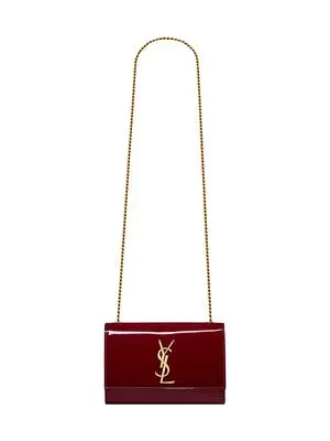 Saint Laurent Kate Patent Leather Crossbody Bag - Red