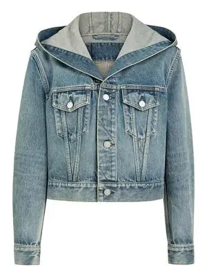 Alaïa Trucker Denim Jacket - Blue