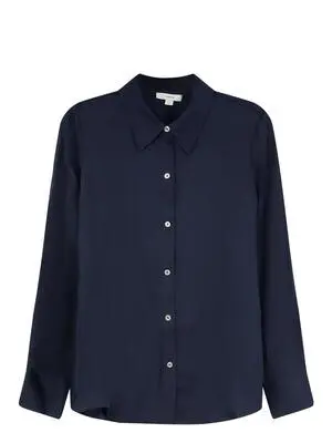 Vince Silk And Viscose Blend Shirt - Blue