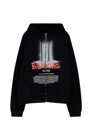 Balenciaga The Door Cotton Sweatshirt - Black