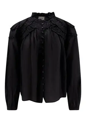 MARANT ETOILE Marant Etoile Christa Cotton And Viscose Shirt Black