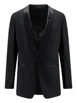 TOM FORD Tuxedo Wool Blazer - Black