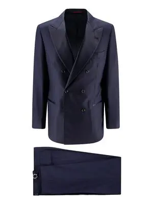Brunello Cucinelli Virgin Wool And Silk Tuxedo - Blue