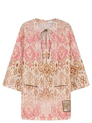 Zimmermann Aster Shift Mini Dress - Pink