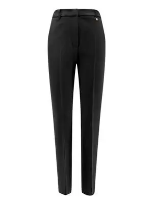 Max Mara Mxmgiglio Virgin Wool Trousers - Black