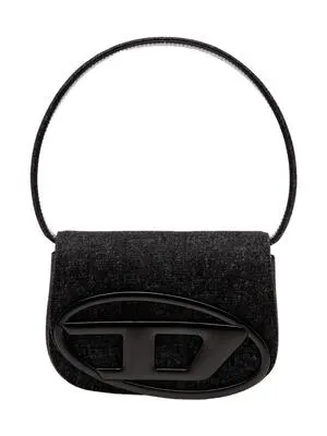 DIESEL® 1dr Denim Shoulder Bag - Black