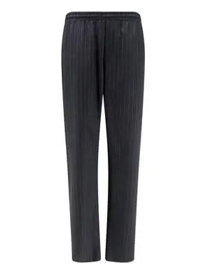 Burberry Wool Trousers With Drawstring - Grey