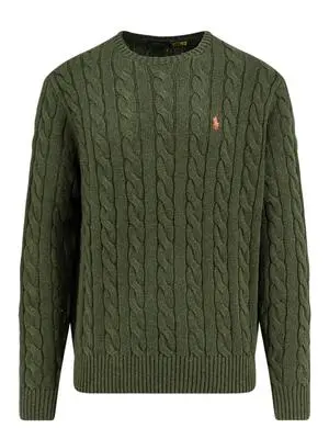 Polo Ralph Lauren Cable Knit Crew Neck Sweater - Green