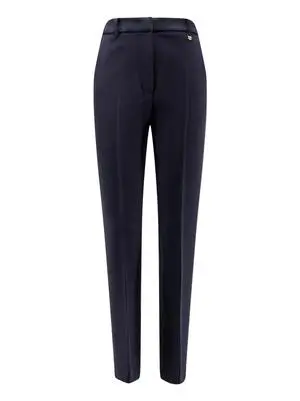 Max Mara Mxmgiglio Virgin Wool Trousers - Blue